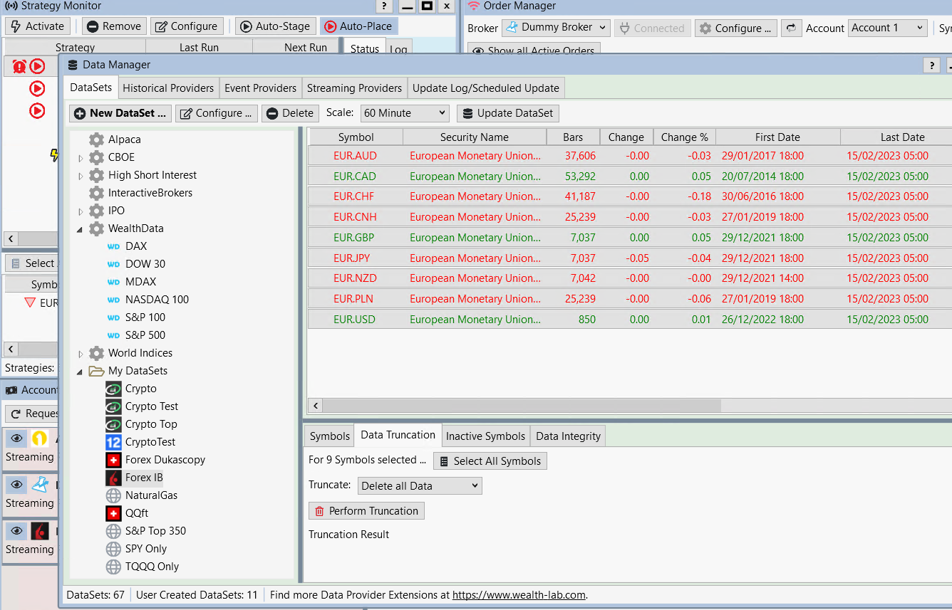 Unable To Truncate Symbols Of A Dataset Wealthlab
