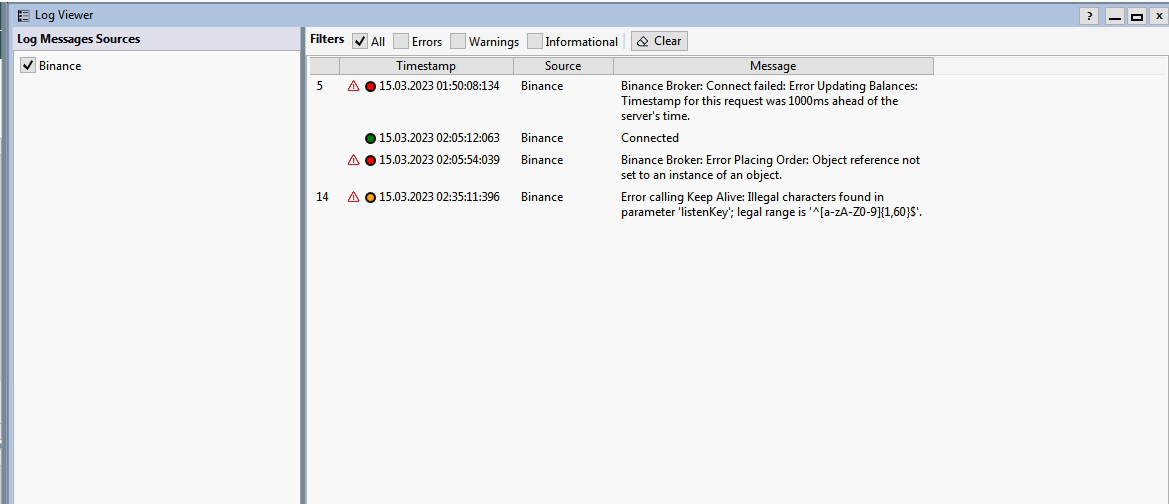 Binance Error Placing Order Object Reference Not Set To An Instance Of An Object Wealthlab