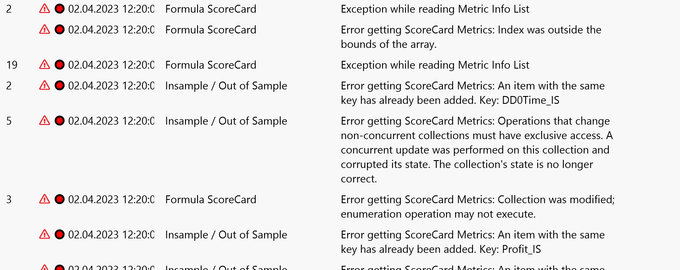 finantic-SMAC-Scorecard-errors-getting-metrics - WealthLab
