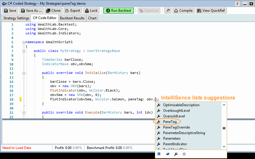 WealthLab - How-to-plot-SMA-of-OBV-in-the-same-pane