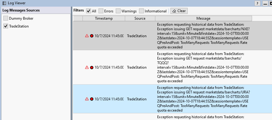 WealthLab - TradeStation-exception-requesting-historical-data