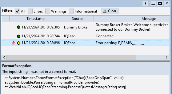 IQFeed-Error-parsing-2 - WealthLab